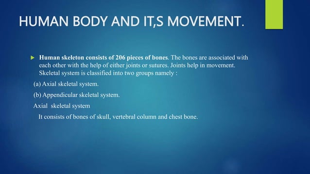 BODY MOVEMENTS_Science.pptx class 6 ncert chapter 8 | PPTX