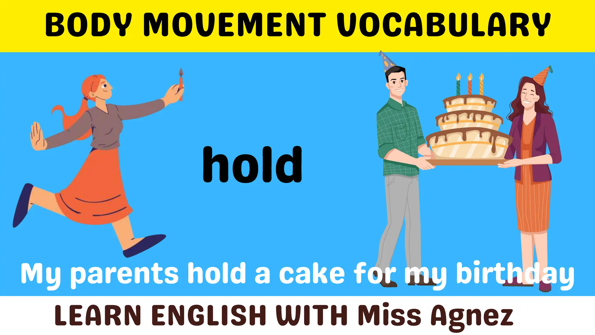 Learn Body Movement Vocabulary with Pictures and Sentences | Fun ...