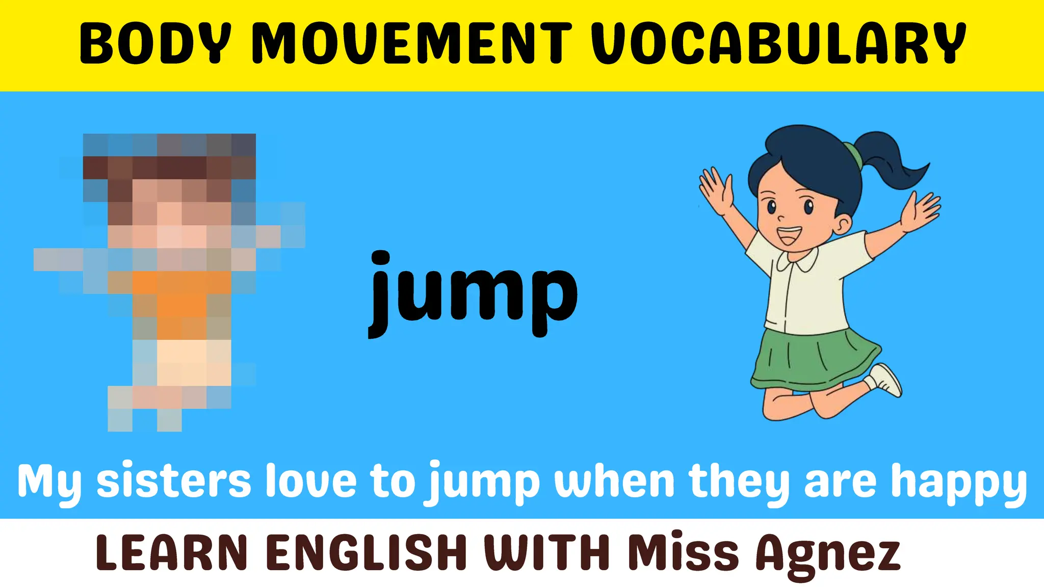 Learn Body Movement Vocabulary with Pictures and Sentences | Fun ...