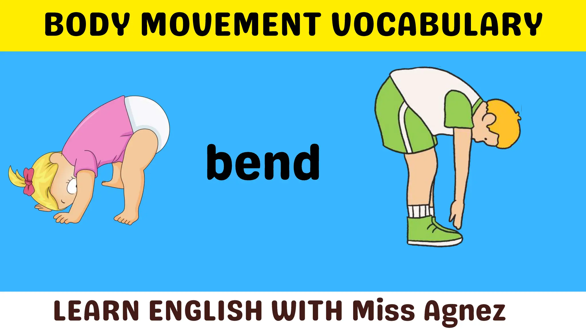Learn Body Movement Vocabulary with Pictures and Sentences | Fun ...