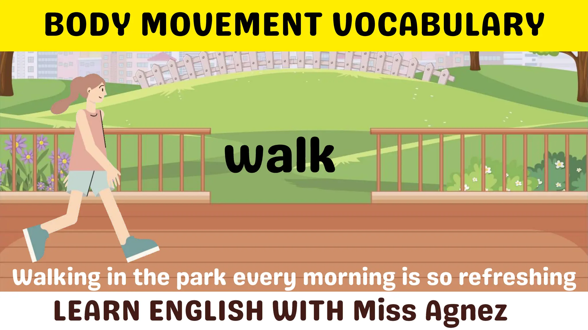 Learn Body Movement Vocabulary with Pictures and Sentences | Fun ...