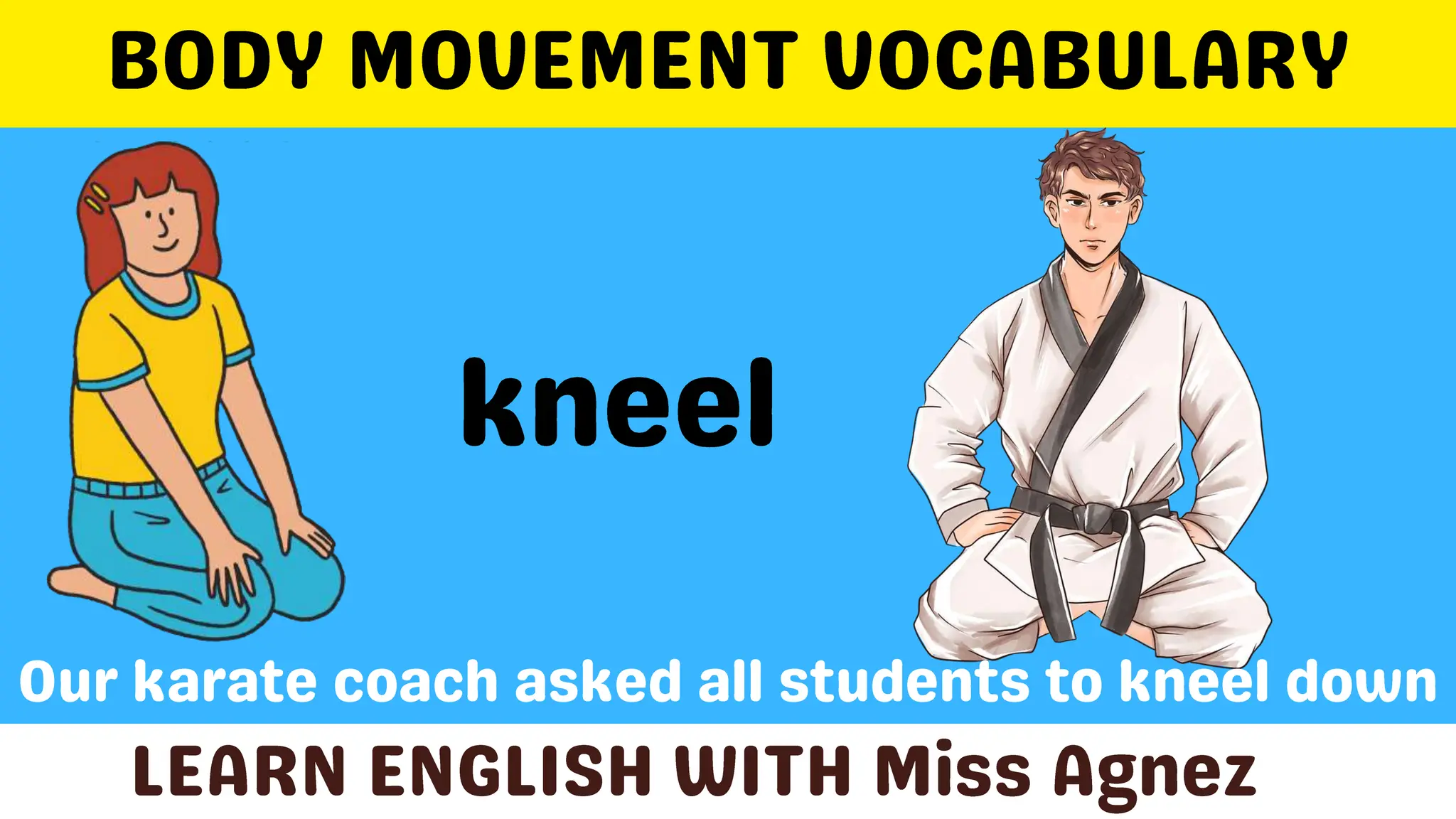 Learn Body Movement Vocabulary with Pictures and Sentences | Fun ...