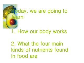 Body&Nutrients | PPT | Nutrition | Healthy Living