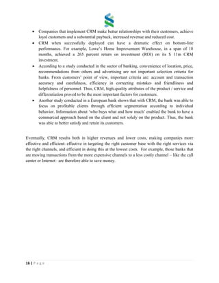 Customer Relationship Management of Standard Chartered Bank and its ...