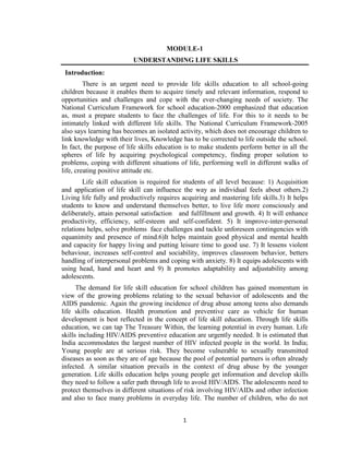 Training Modules on Life Skills Education | PDF