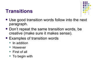 Body Paragraphs | PPT