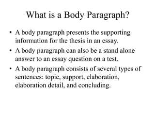 Body paragraphs | PPTX