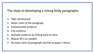 Body paragraphs | PPT