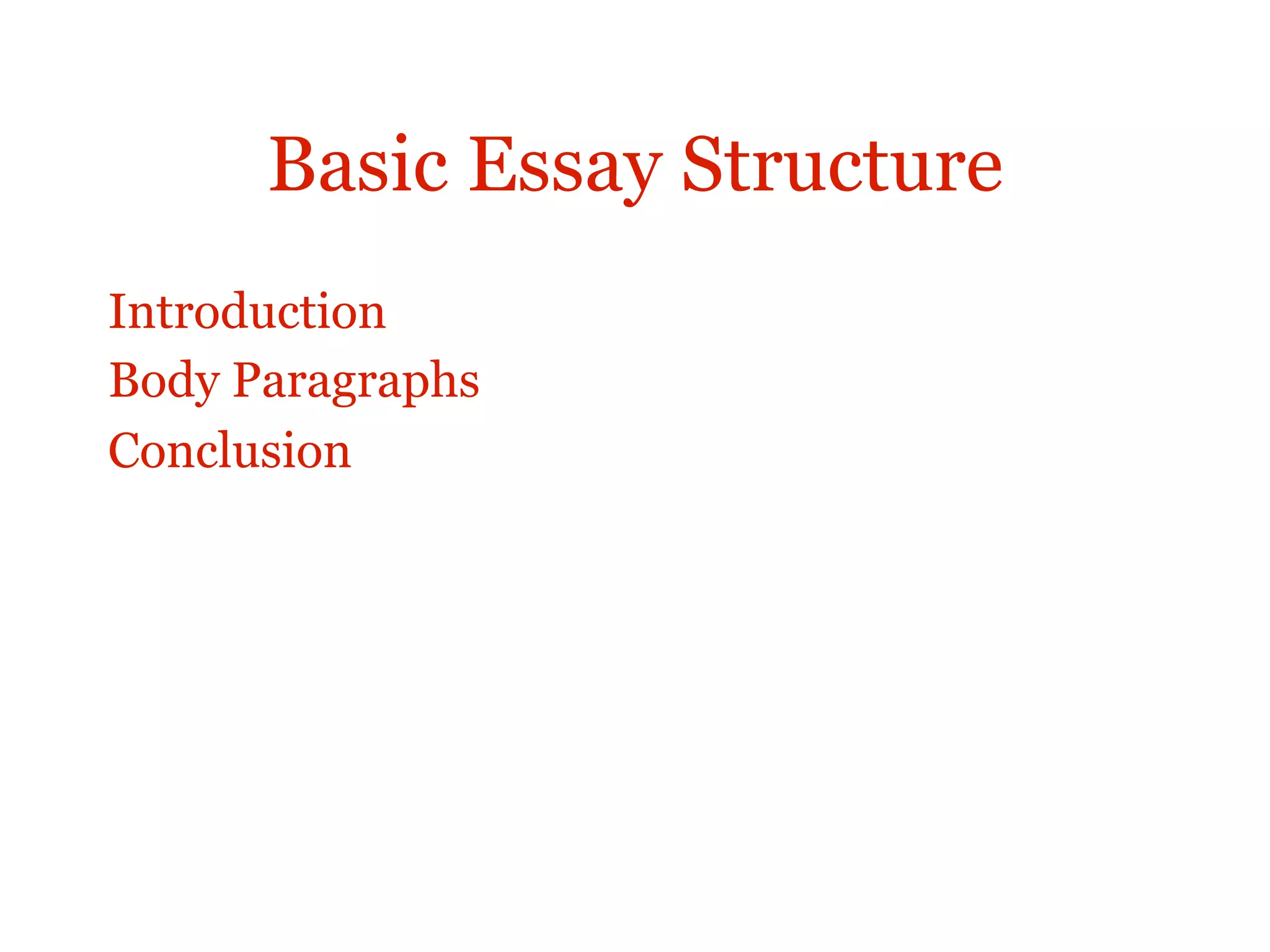 Writing body paragraphs | KEY