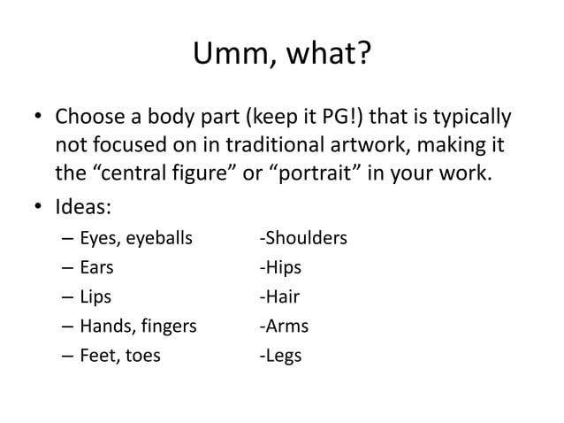Body Part Art | PPT