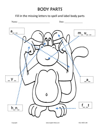 Bodyparts monkey | PDF