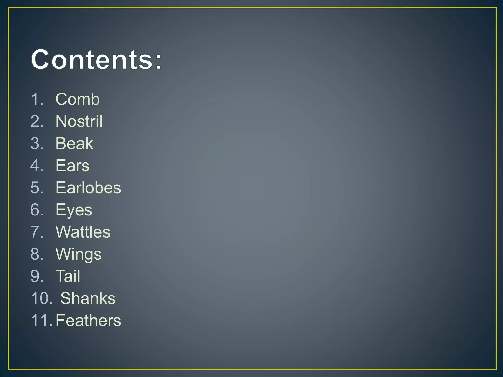 Body parts of fowl | PPTX