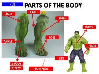 Body parts superheroes | PPTX