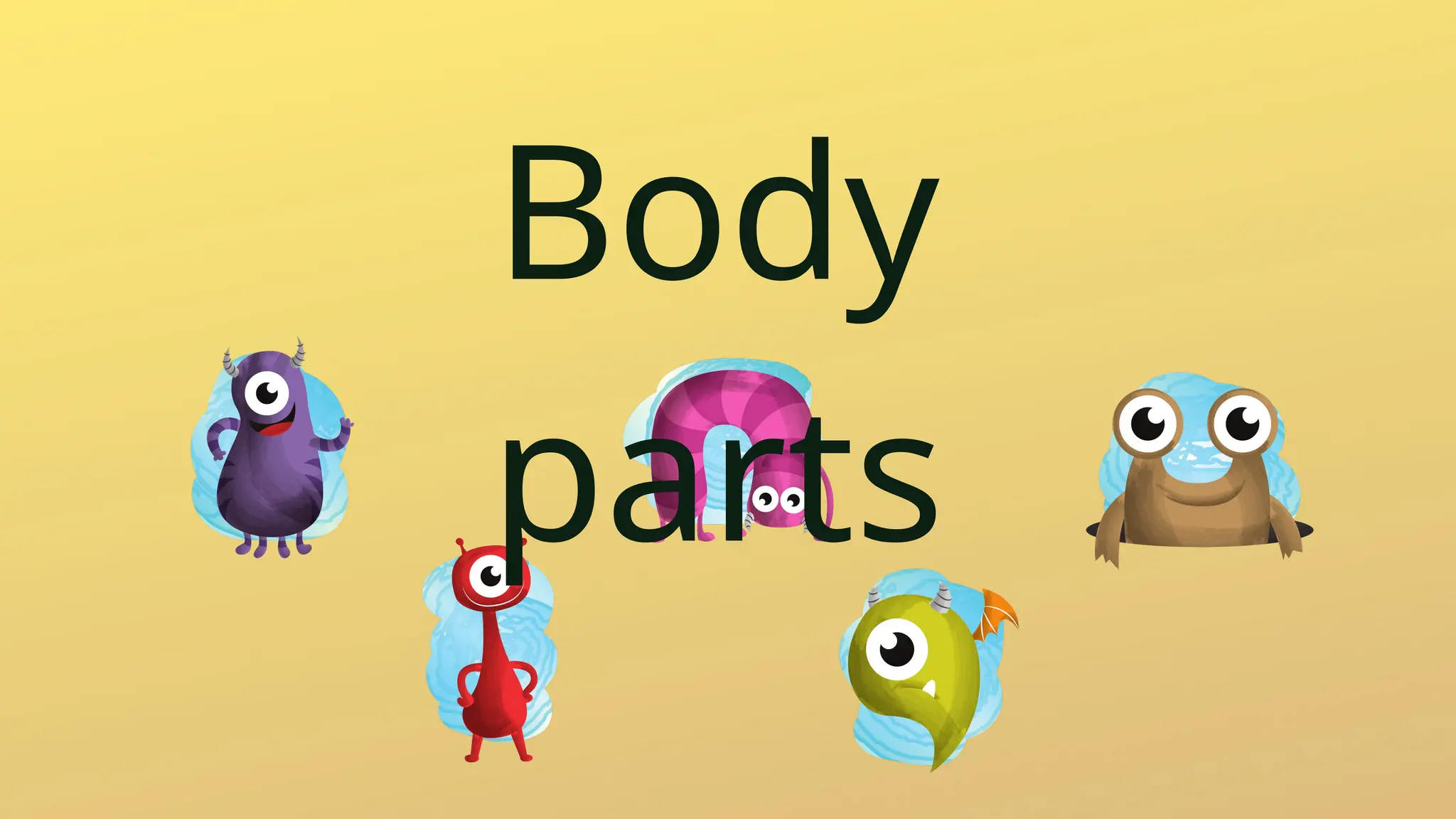 Body parts with monsters:Drag and drop the names | PPT