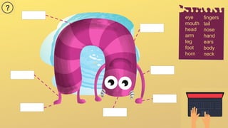 Body parts with monsters:Drag and drop the names | PPT