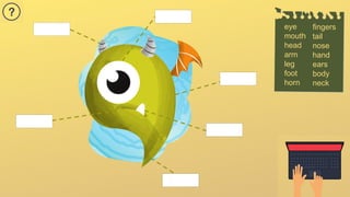 Body parts with monsters:Drag and drop the names | PPT
