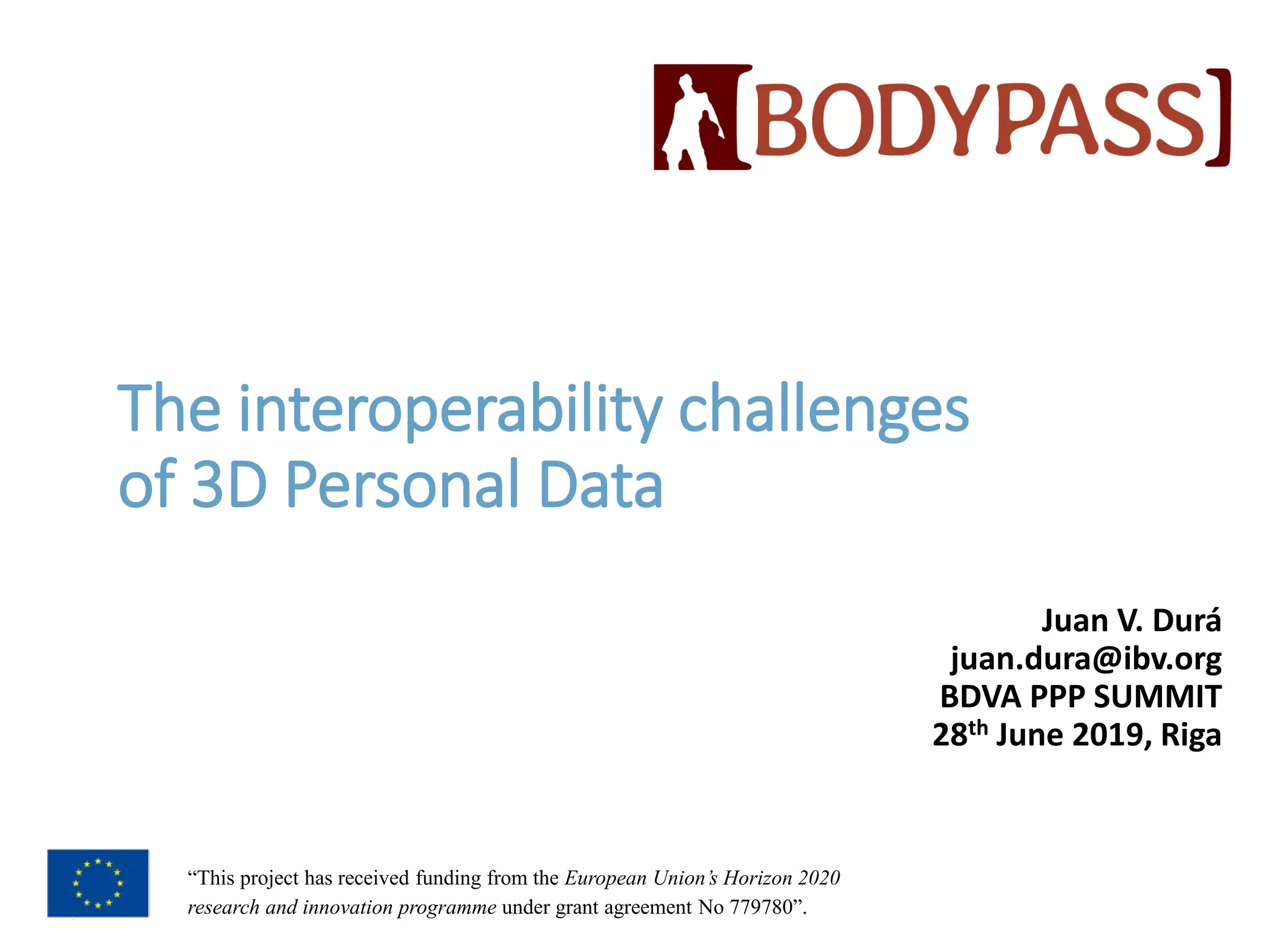The interoperability challenges of 3D personal data | PPT