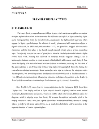 Flexible Electronic Display Report PDF,VTU format | PDF