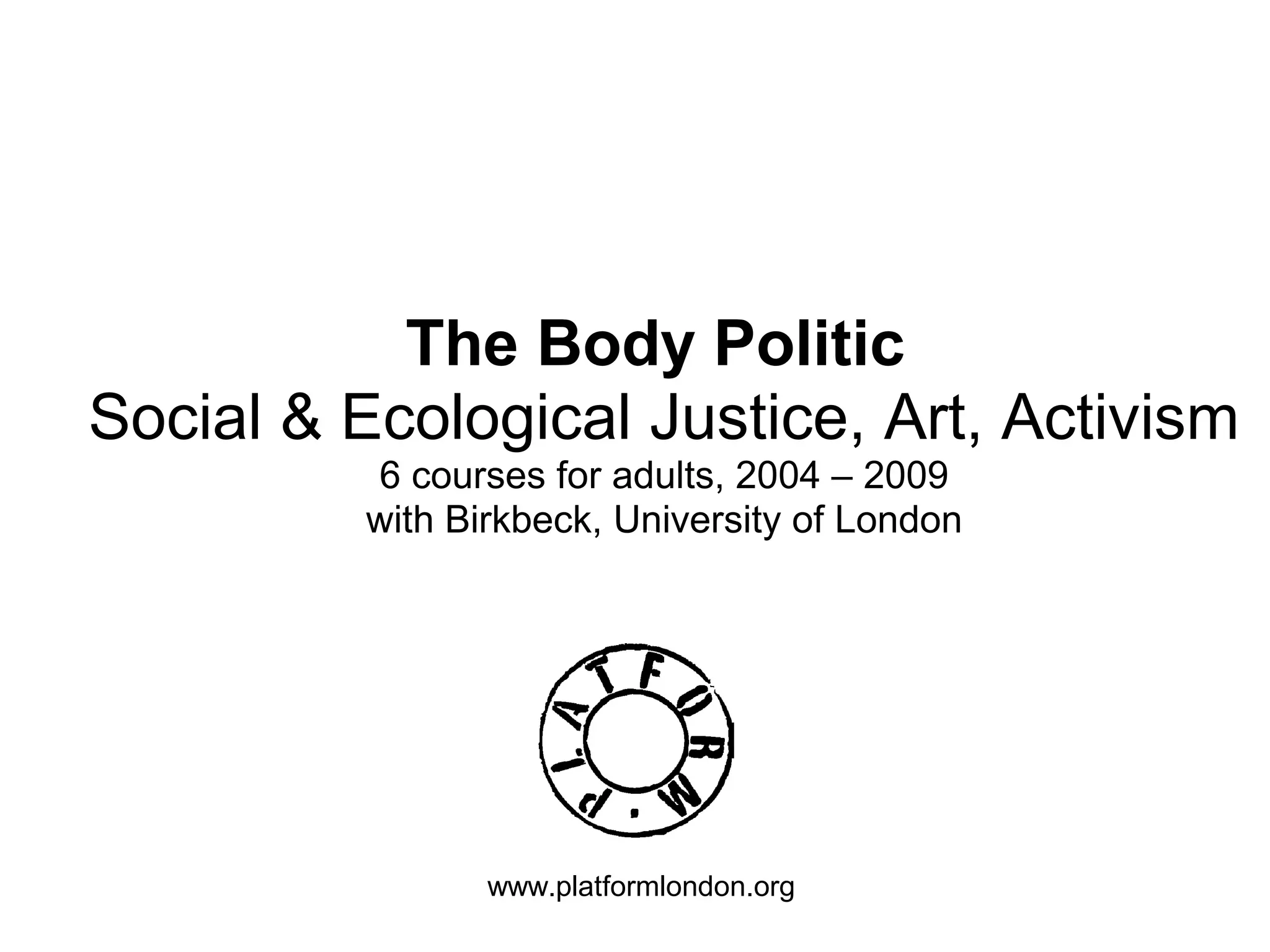 The Body Politic presentation (2013) | PPT