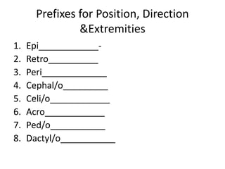 Medical Terminology - Body position | PPTX