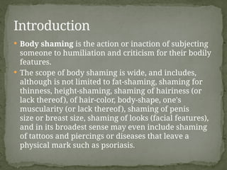 body shaming is a kind of demotivationpptx | PPT