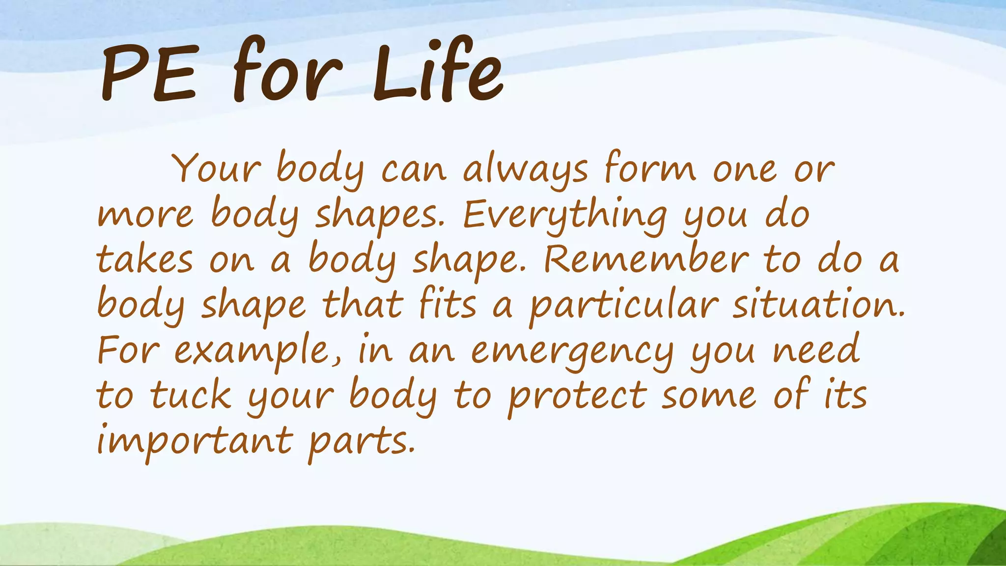 Physical Education (BODY SHAPES) | PPTX