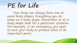 Physical Education (BODY SHAPES) | PPTX
