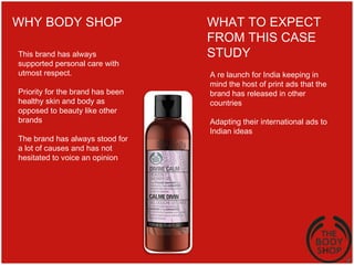 Body Shop Case study | PPT