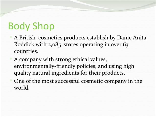 Body shop | PPT