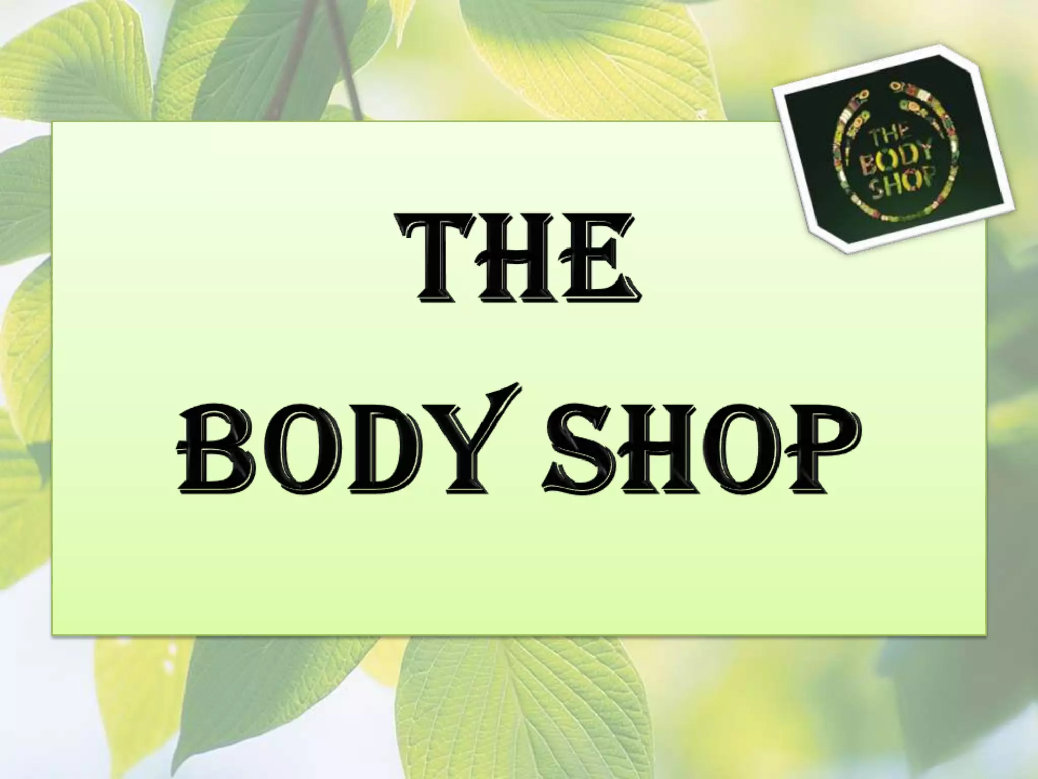 Body shop marketing strategy | PPTX