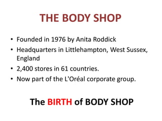 The Body shop | PPTX