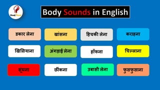 Body sounds in English I English Vocabulary I Studymeal | PPT