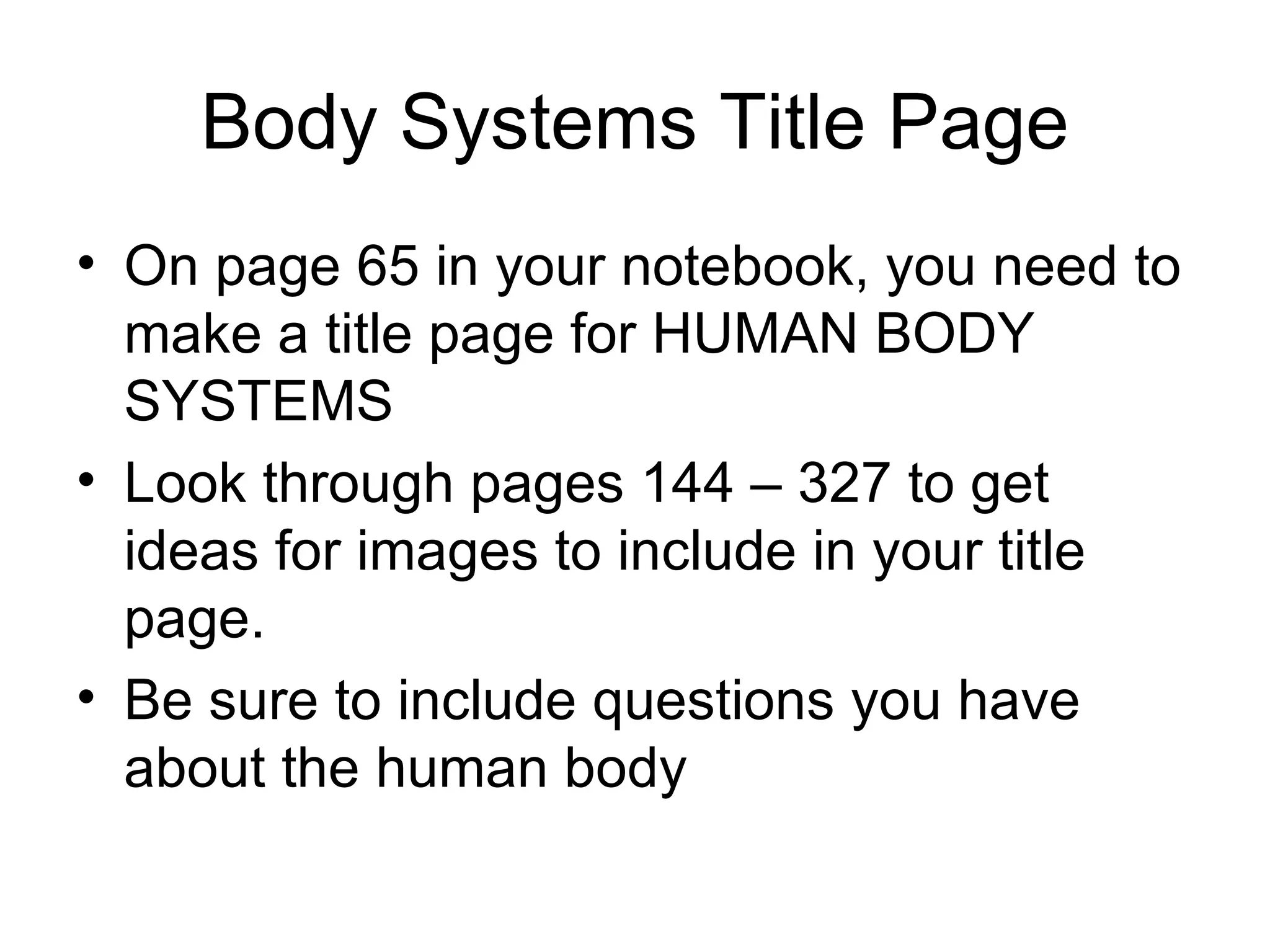 Body systems | PPT