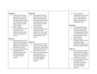 Body Systems Unit Plan | DOC