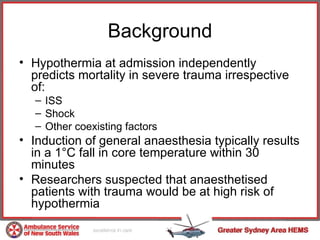 Body temperature of trauma patients on admission to hospital | PPT