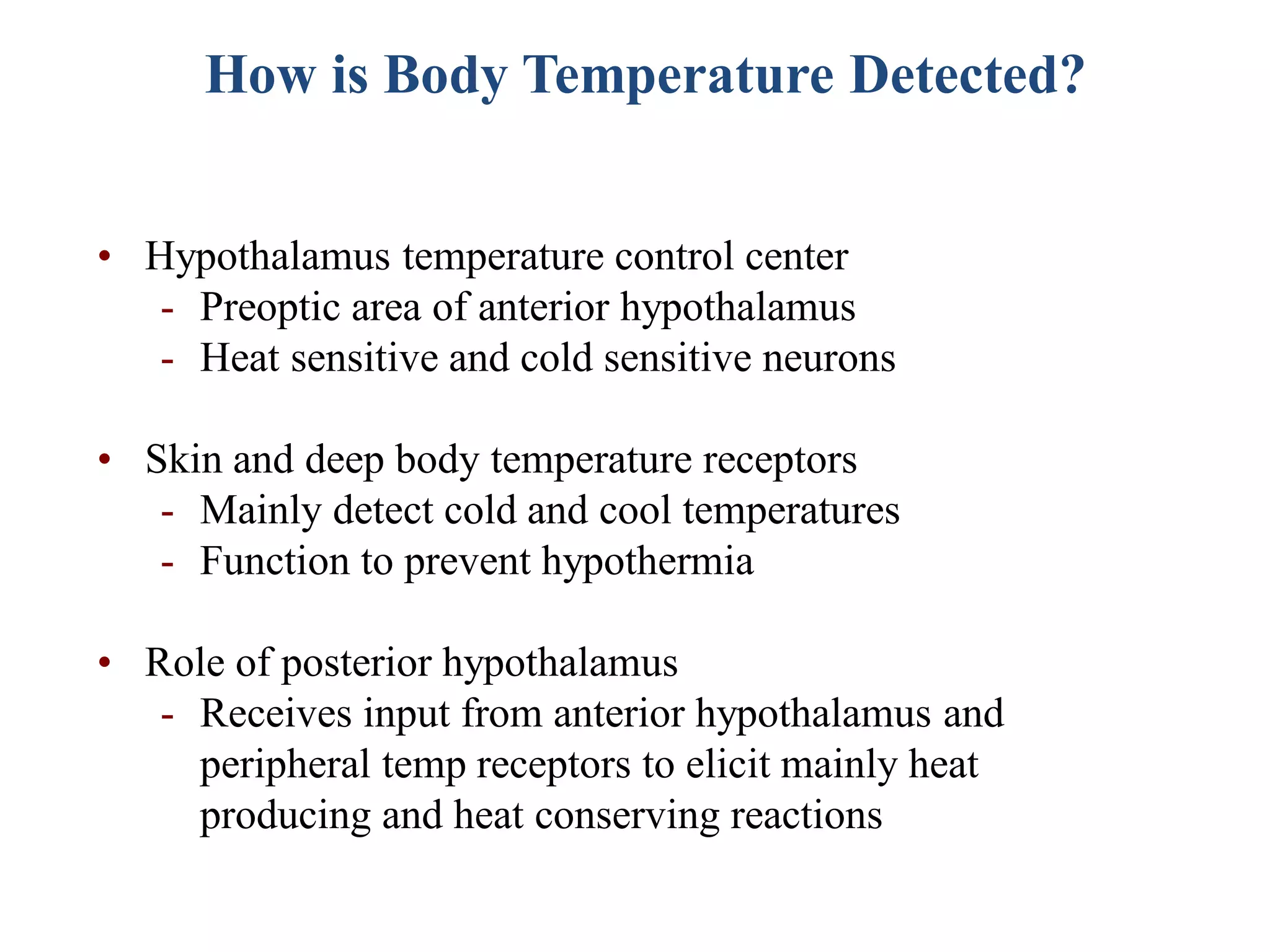 Body temperature regulation, and fever | PDF