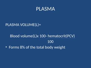 BODY WATER AND BODY FLUIDS.pptx physiology | PPT