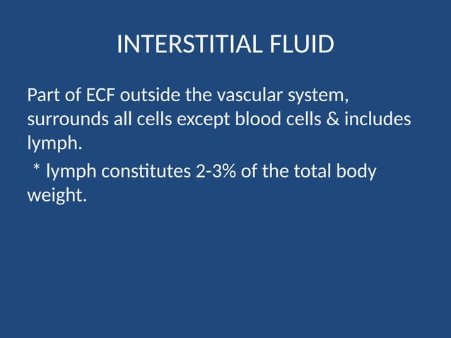 BODY WATER AND BODY FLUIDS.pptx physiology | PPT