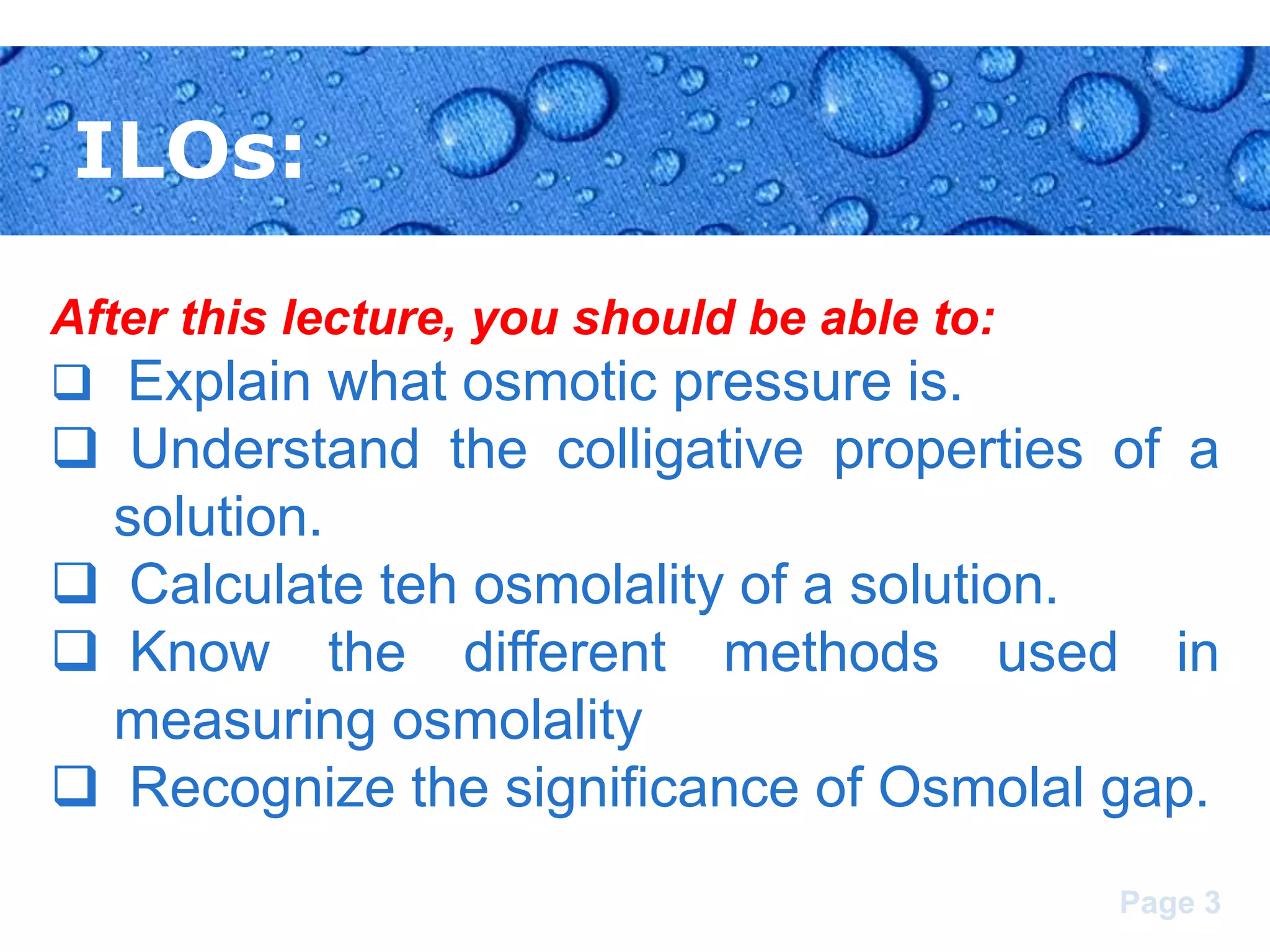 Body water and Osmolality | PDF