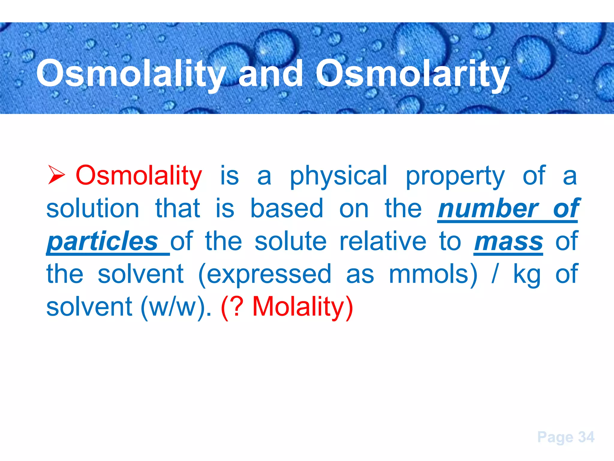 Body water and Osmolality | PDF
