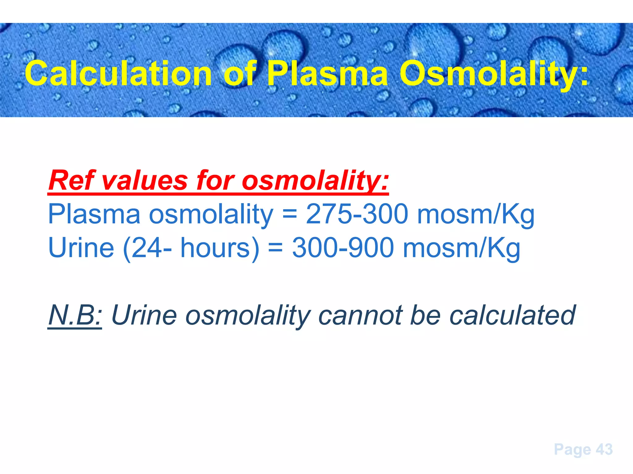 Body water and Osmolality | PDF