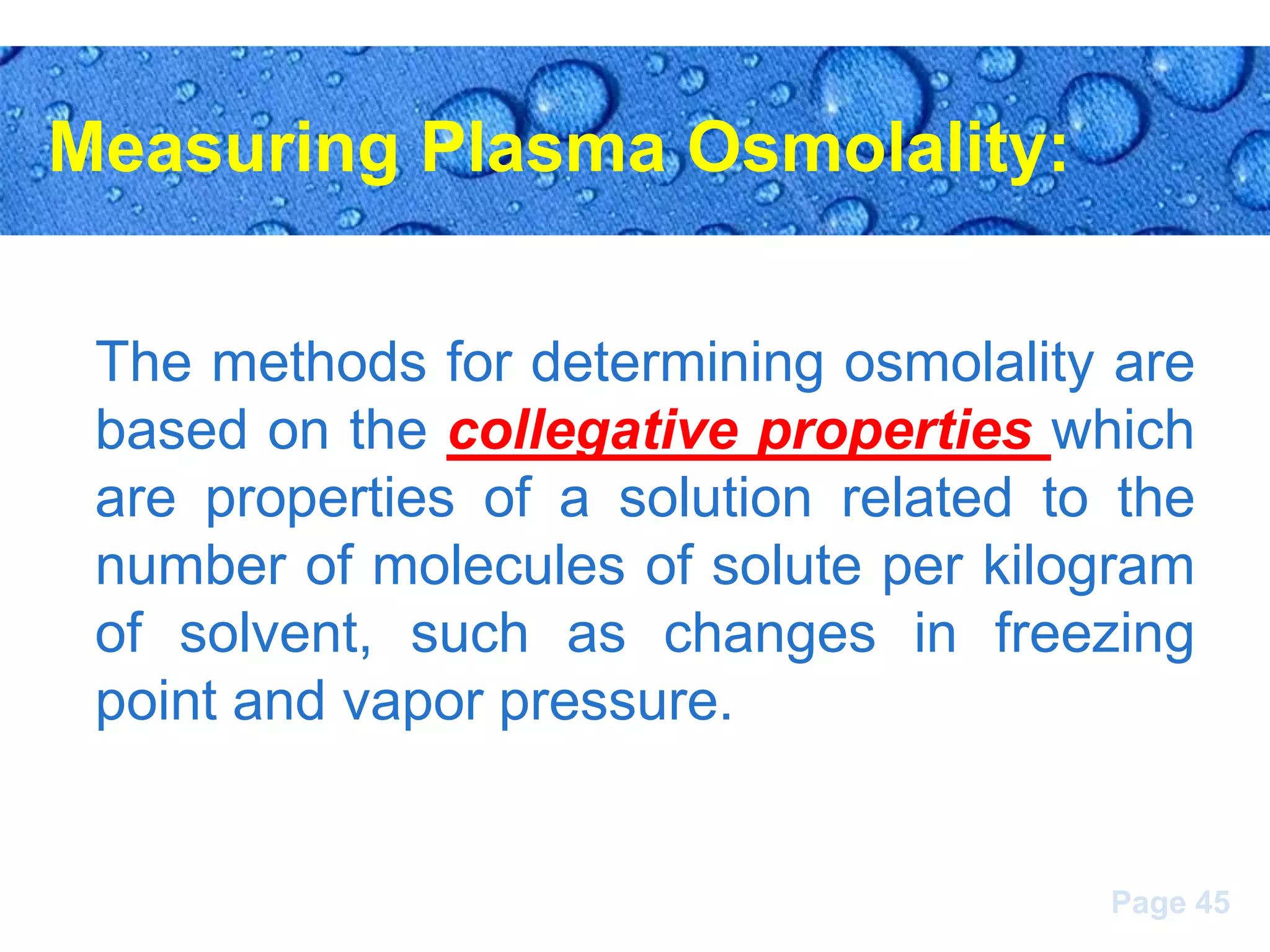 Body water and Osmolality | PDF