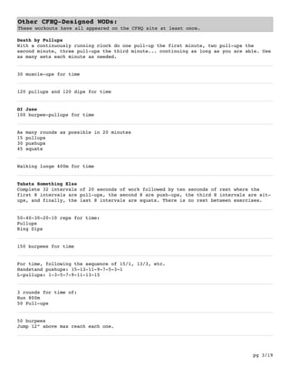 Bodyweight Crossfit Workouts Collection | PDF