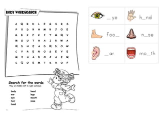 Body wordsearch | PPT