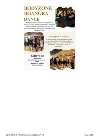 BODYZONE BHANGRA CLASSES INGOGRAPHIC | PDF | Music | Entertainment