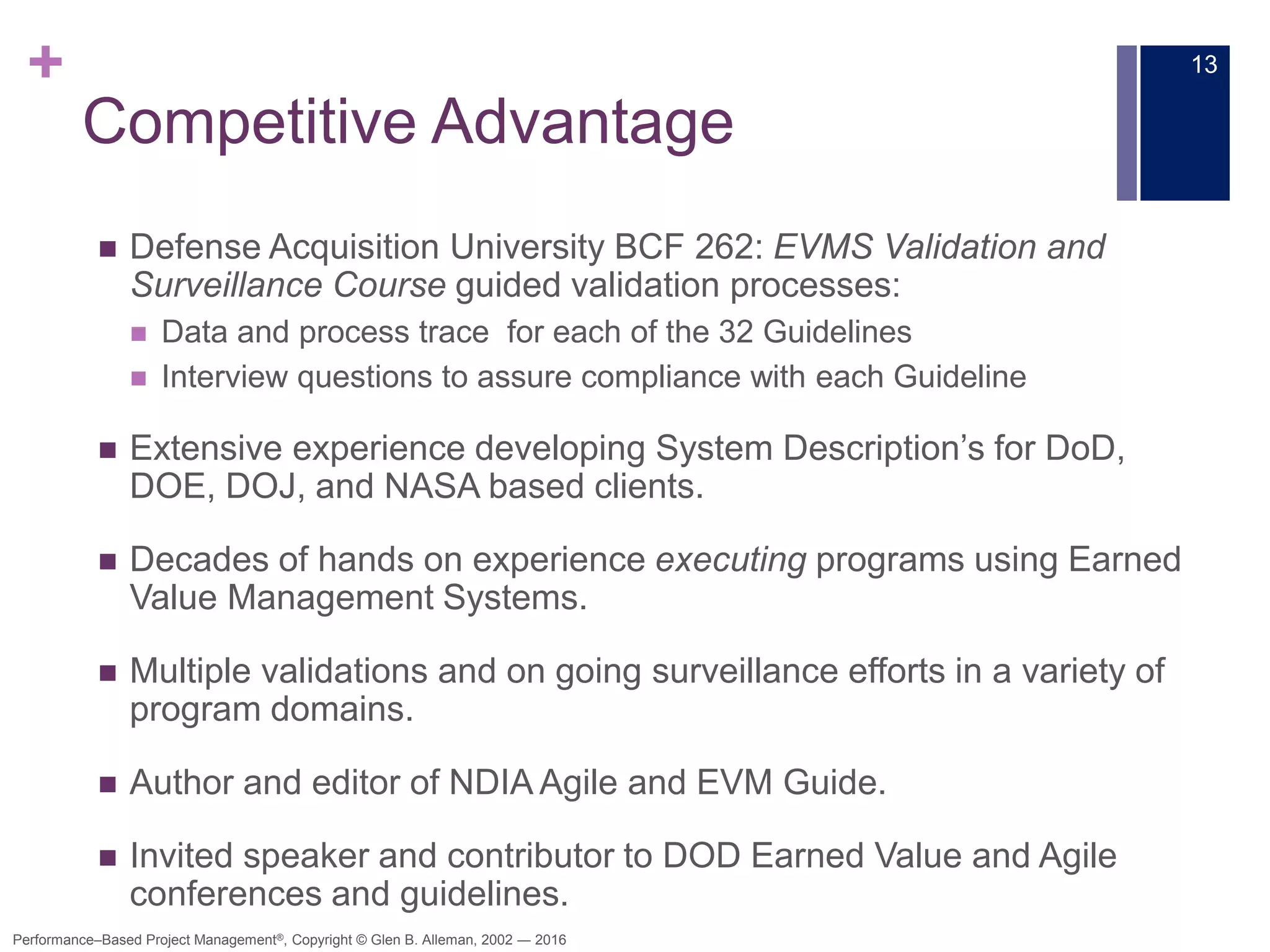 Earned Value Management FAR 34.2 and DFARS 252.234-7001 | PPT