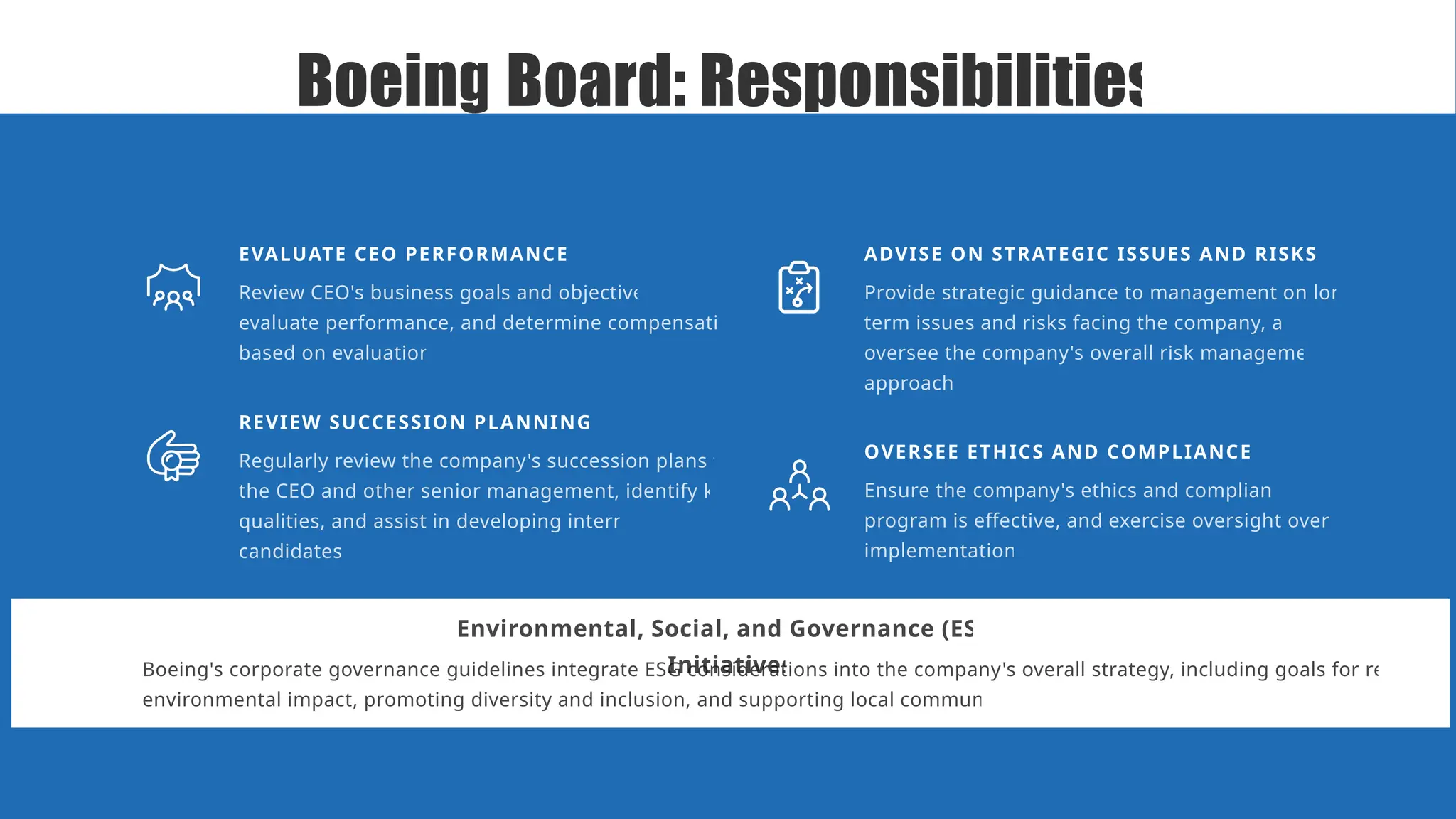 Boeing Corporate Governance: Case Stugy Boeing's Double-Edged Sword | PPTX