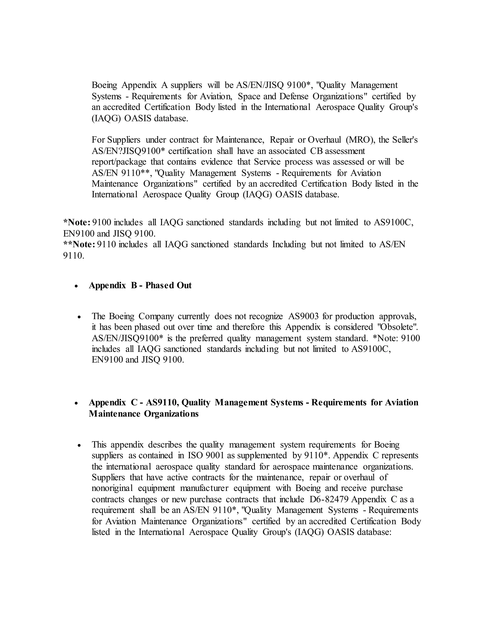 Boeing quality management system | DOCX