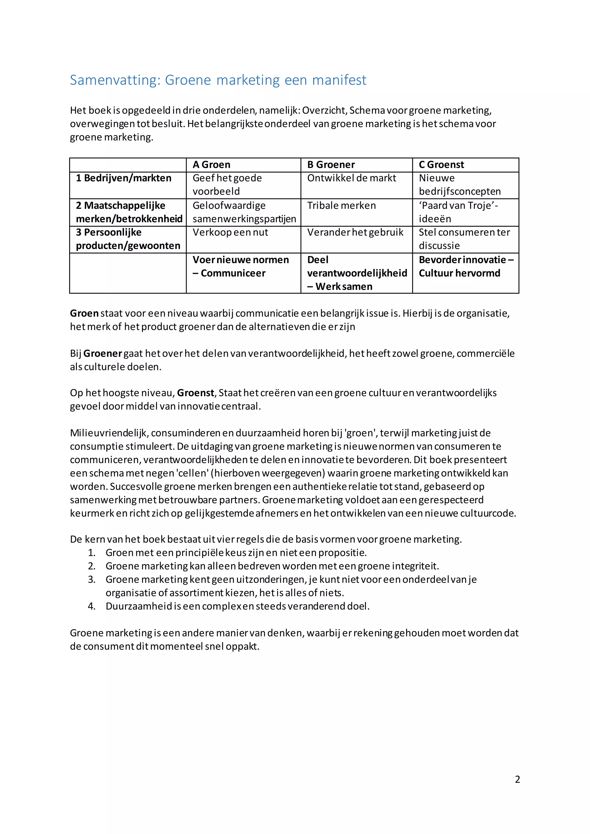 Boekpresentatie groene marketing een manifest | DOCX | Business ...