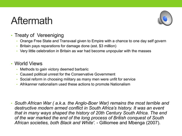 Boer Wars (historical context presentation) By Austin Hennings | PPTX